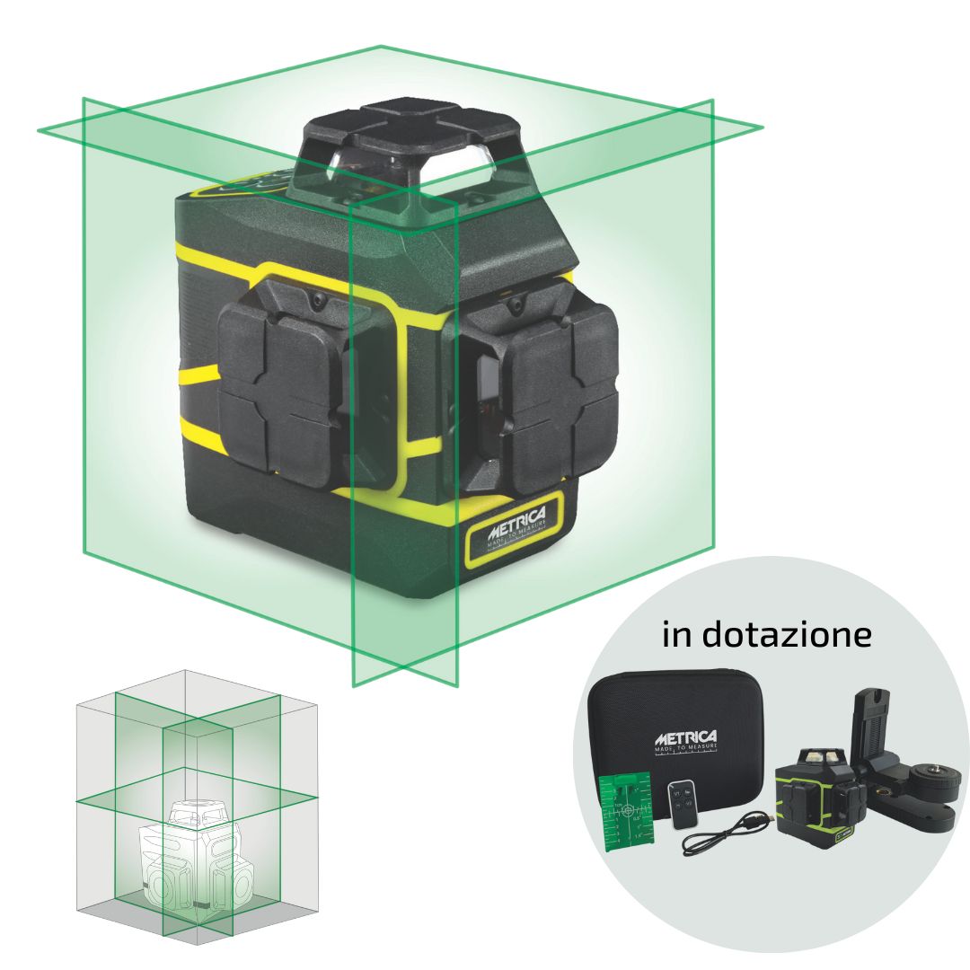 Livella Laser Autolivellante Metrica 3D Action Green - 61438 Raggio Ve